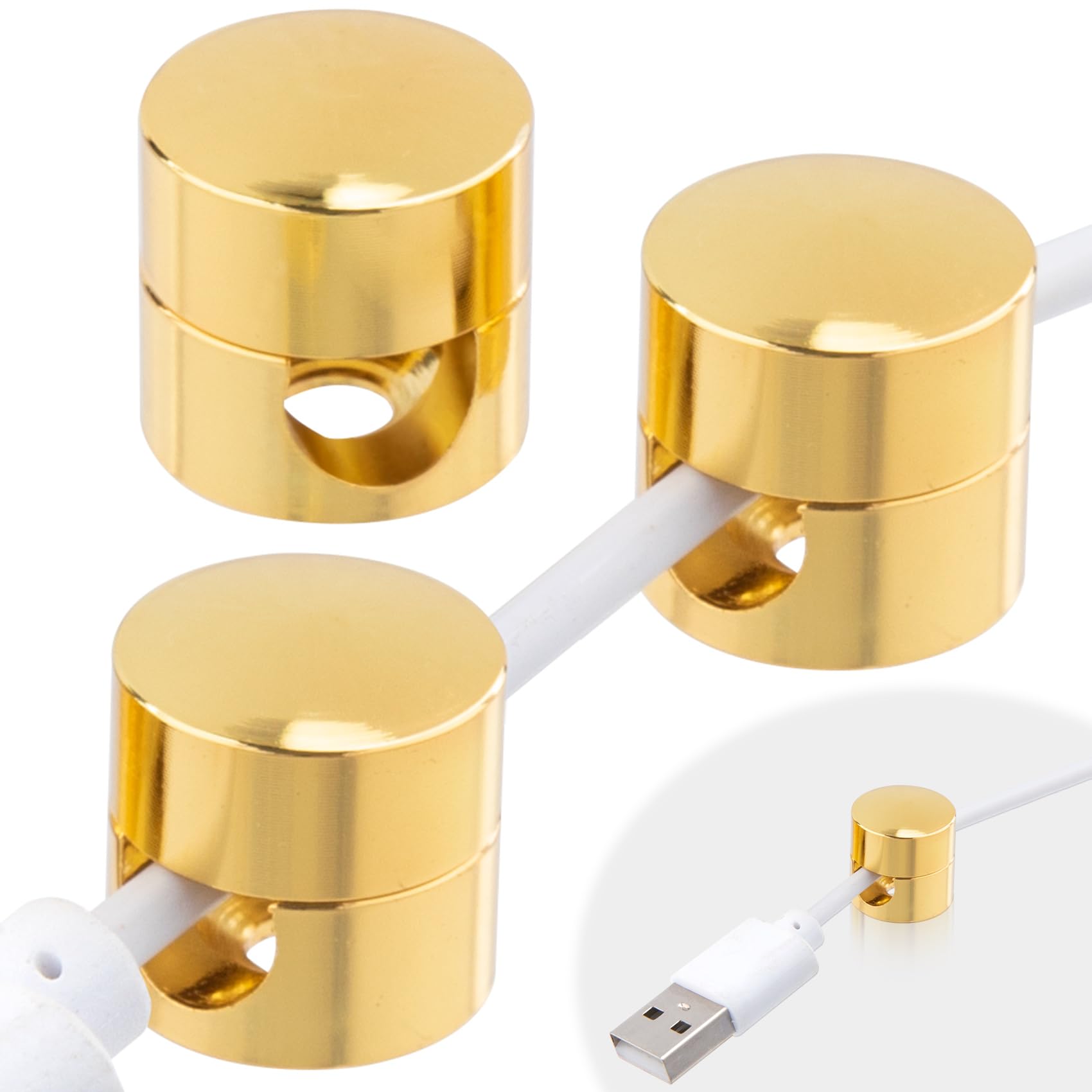 CustomyLife 3Pcs Cable Anchors for Desk, Gun Metal Cord Anchors Holder ...