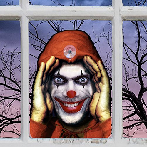 Halloween Scary Realistic Hooded Scary Peeper Creeper Window Prop ...