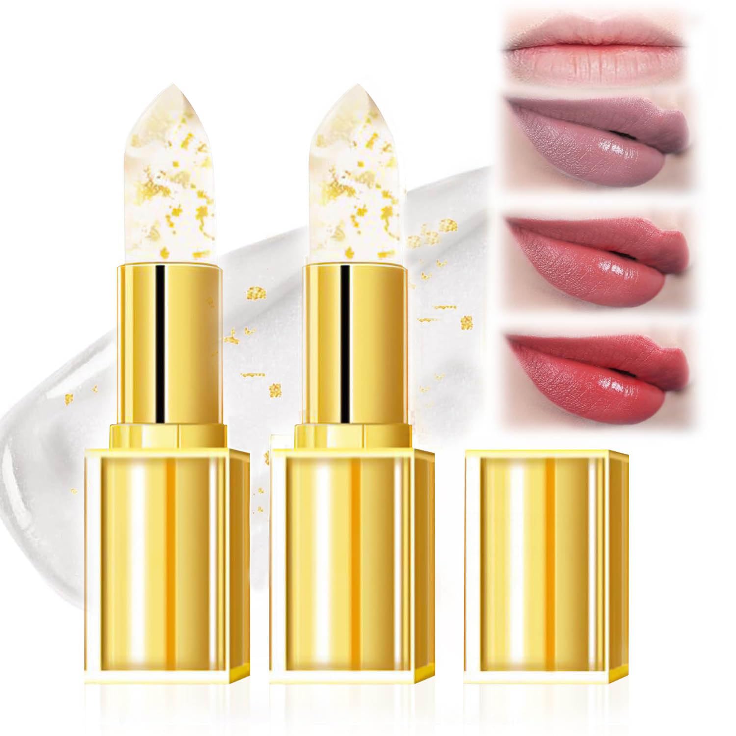 Transferproof Color Changing Lipstick, Gold Crystal Ph Lipstick Color ...