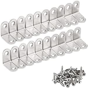 Amazon.com: Lionshop Small L Bracket 30x30x3mm Corner Braces, Stainless ...