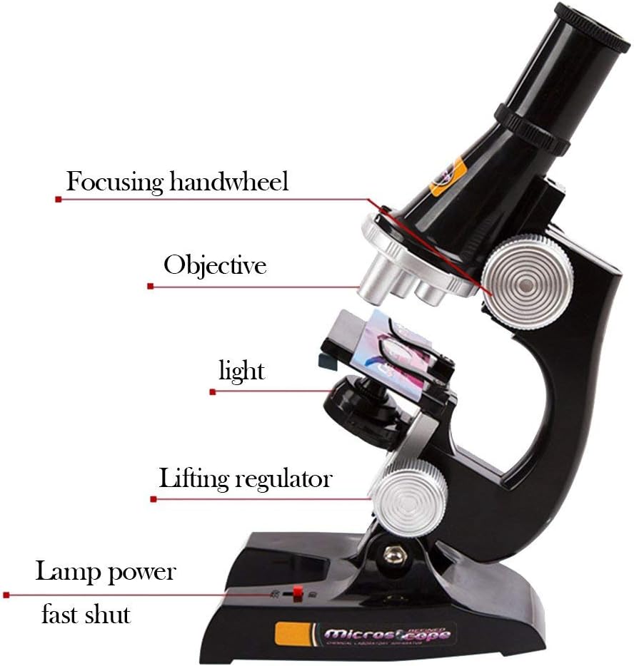 Sipobuy Kids Microscope, 100x 200x 450x Magnification Children Science ...