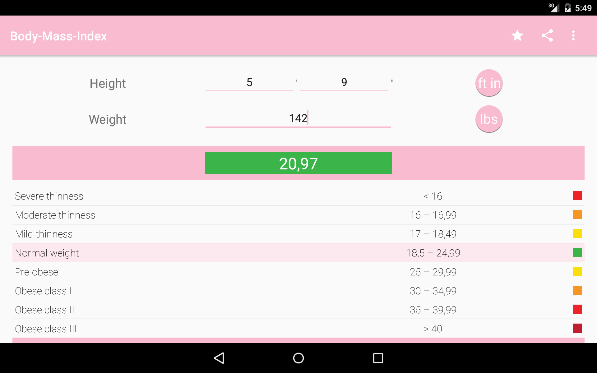 BMI Calculator - for women:Amazon.fr:Appstore for Android