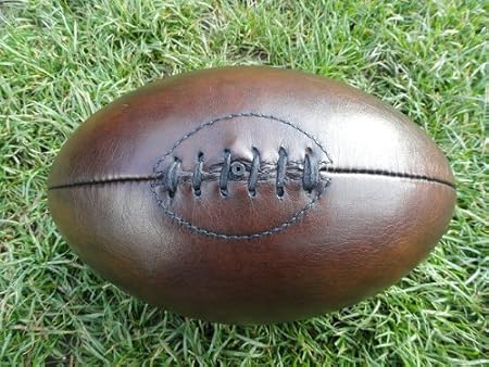 SUPERB QUALITY ANTIQUE STYLE BROWN LEATHER RUGBY BALL: Amazon.co.uk ...