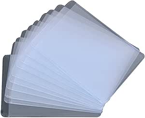 Click Down 10Pcs ID Cards Soft Clear Plastic Card Sleeves Protectors ...
