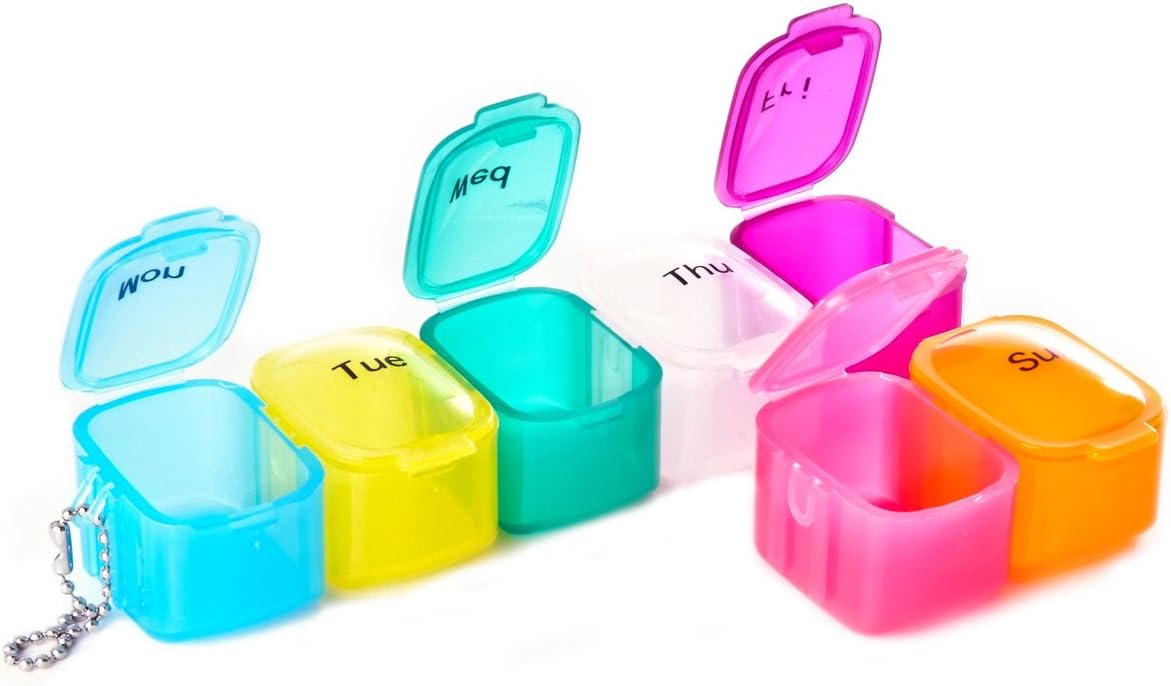 Safe and Sound Push-tab Opening 7 Day Multi-coloured Detachable Large ...