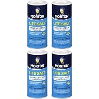 Amazon.com : Morton Lite Salt, With Half The Sodium Of Table Salt, 11 ...