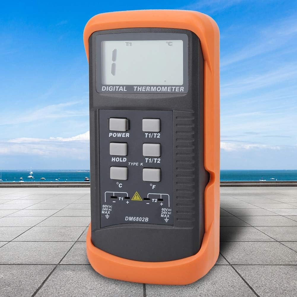 Temperature Meter,Akozon DM6802B Digital Thermometer Double Channels ...