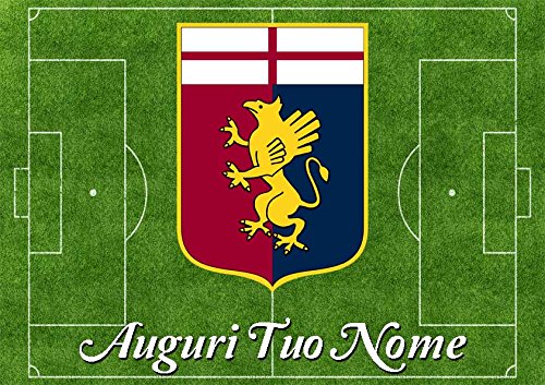 Decorazioni campo008 Cialda per Torta Campo da Calcio scudetto Genoa da ...