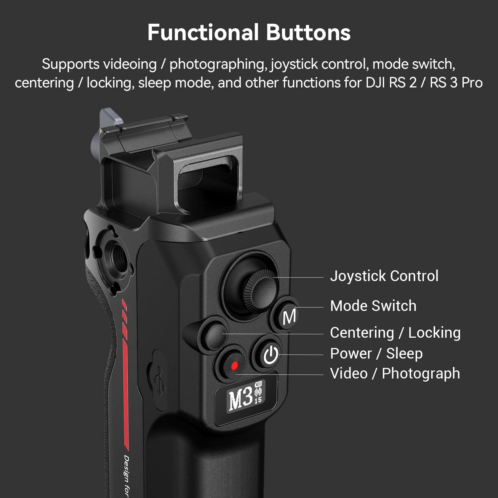 Mua SMALLRIG Wireless Control Handgrip for DJI RS 2 RS 3 Pro, Magnetic Attraction Handle with ...