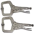 ION TOOL 2 Pack - 11” C-Clamp Locking Pliers, Swivel Pads - Amazon.com