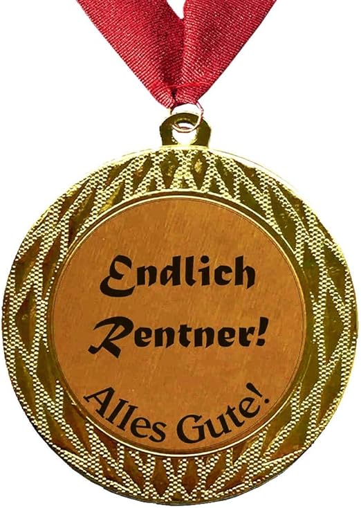 Larius Group Medaille Orden Endlich Rentner BZW. Ihr Wunschtext ...