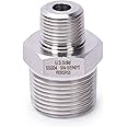 Amazon.com: U.S. Solid 304 Stainless Steel Hex Nipple, 6000 psi High Pressure Heavy Duty Pipe ...