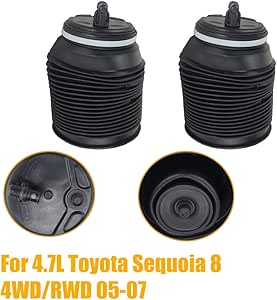 Pair Rear Air Suspension Air Spring Bags for Toyota Sequoia 4WD RWD ...