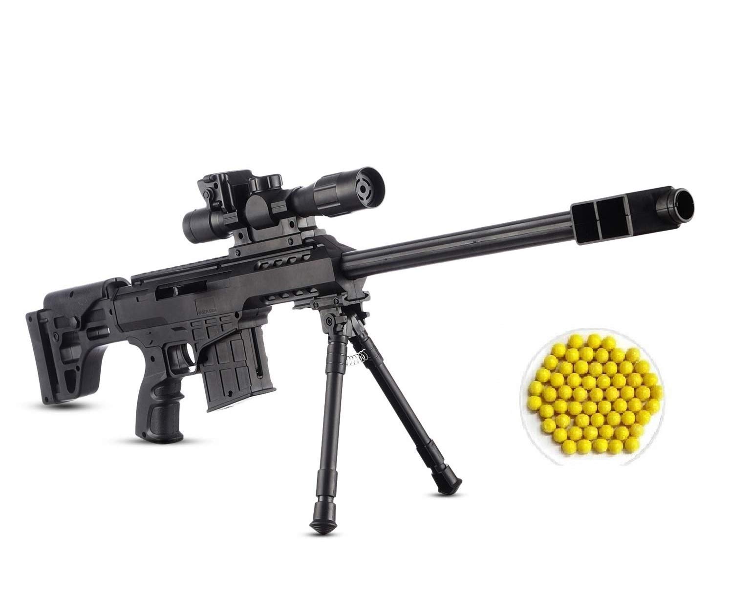 Buy IndusBay® PUBG Sniper Toy 24 Inches Long M4 AAWM Style Toy with 500 ...