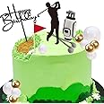 Amazon.com: Golf Cake Topper with Stand Bag Clubs Ball Golf Birthday ...