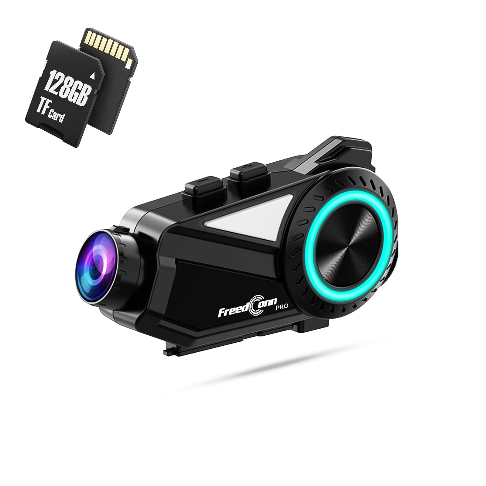 FreedConn Motorcycle Bluetooth Headset with Camera 2K Hi-Res 360 ...