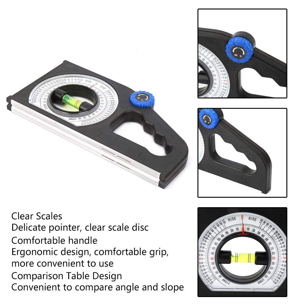 Universal Slope Angle Meter, Dual-Scale Rotary Pitch Finder with Level ...