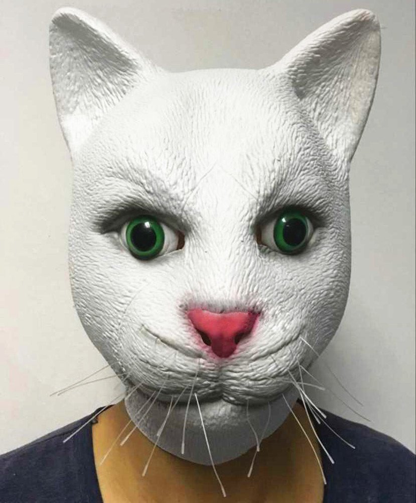 Mua 2016 White Cat Head Mask Halloween Party Props Upgraded Version ...