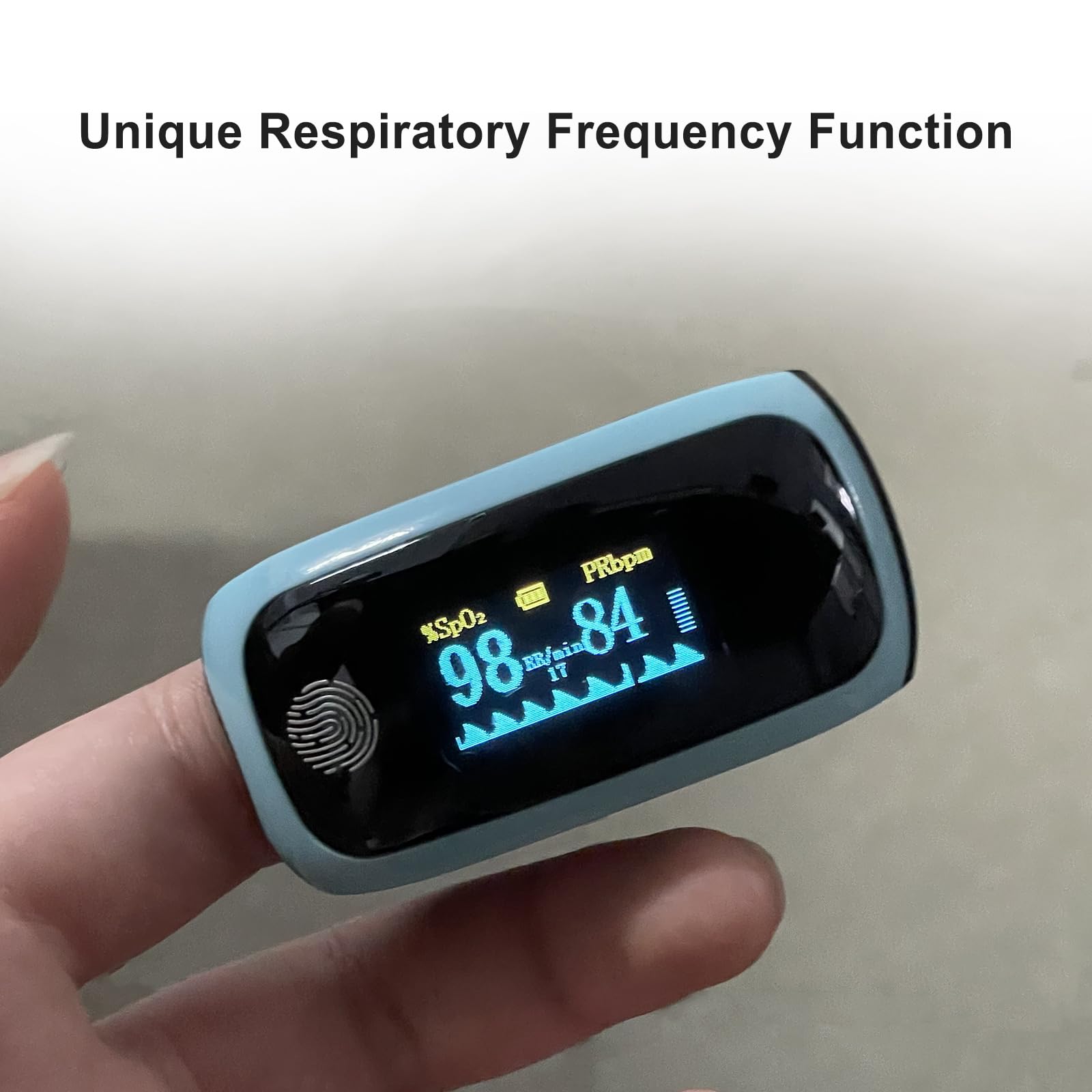 Pulse Oximeter Rechargeable, Pulse Ooximeter With Respiratory, Respiration Rate Monitor ...