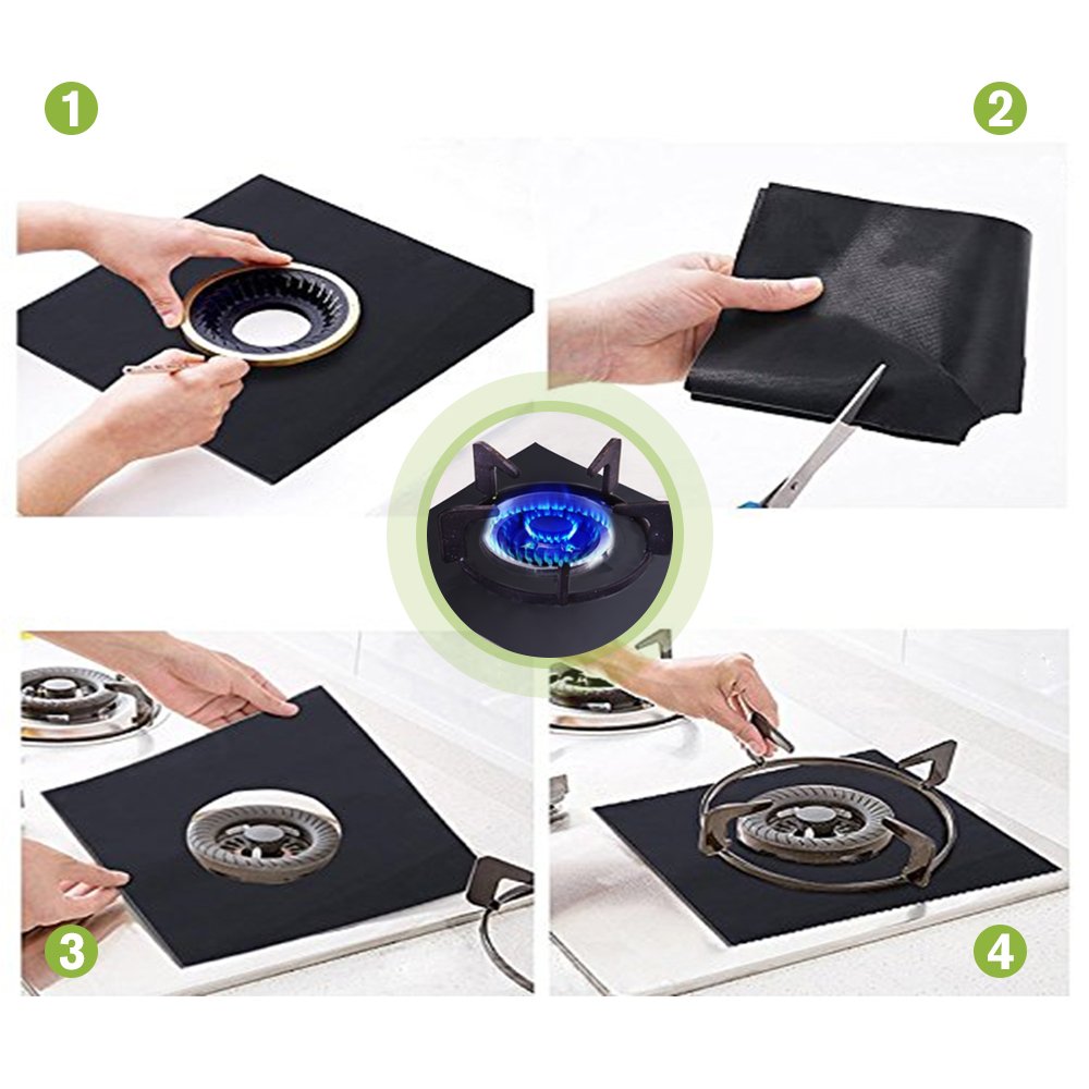 Gas Range Protectors, TTtree 8 Pack Stovetop Burner Liner Cover 0.2 mm ...