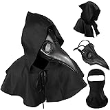 Amazon.com: Townshine Plague Doctor Bird Mask Latex Long Nose Beak ...