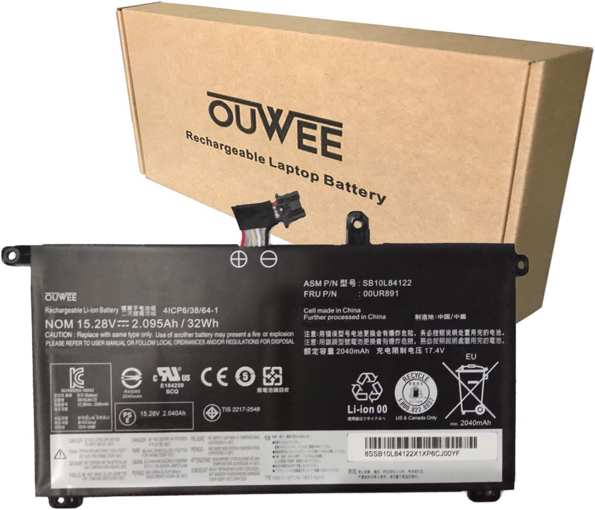 Amazon.com: OUWEE 00UR891 Laptop Battery Compatible with Lenovo ...