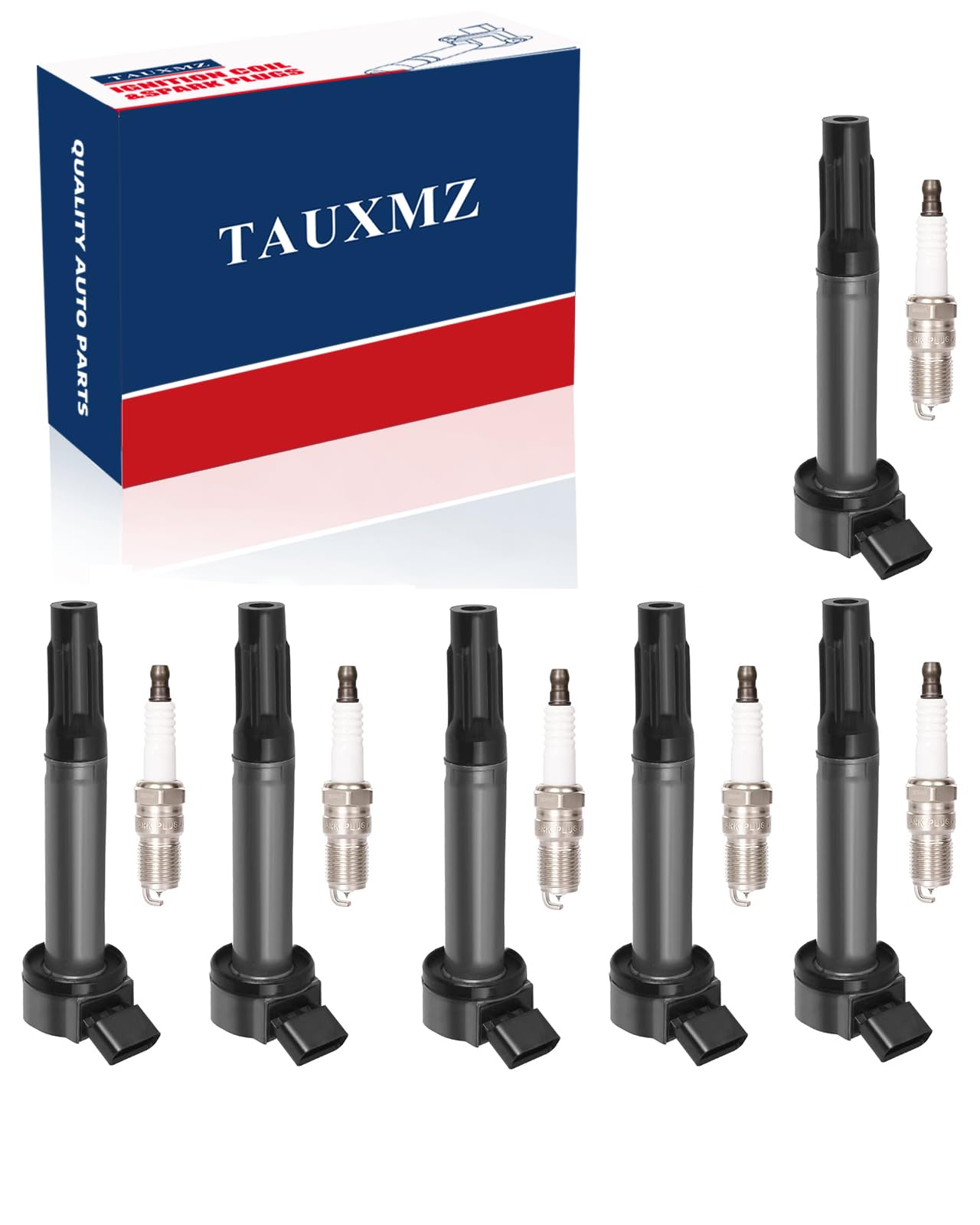 UF487 Ignition Coils & 6619 Spark Plugs Compatible with 3.5L 4.0L V6 ...