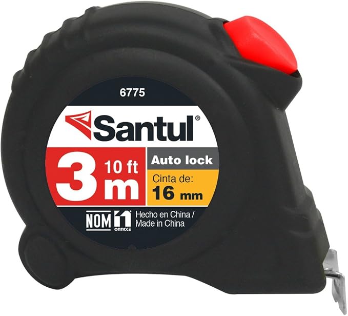 Santul 6775 Flexómetro Auto Lock, 3m: Amazon.com.mx: Herramientas y ...
