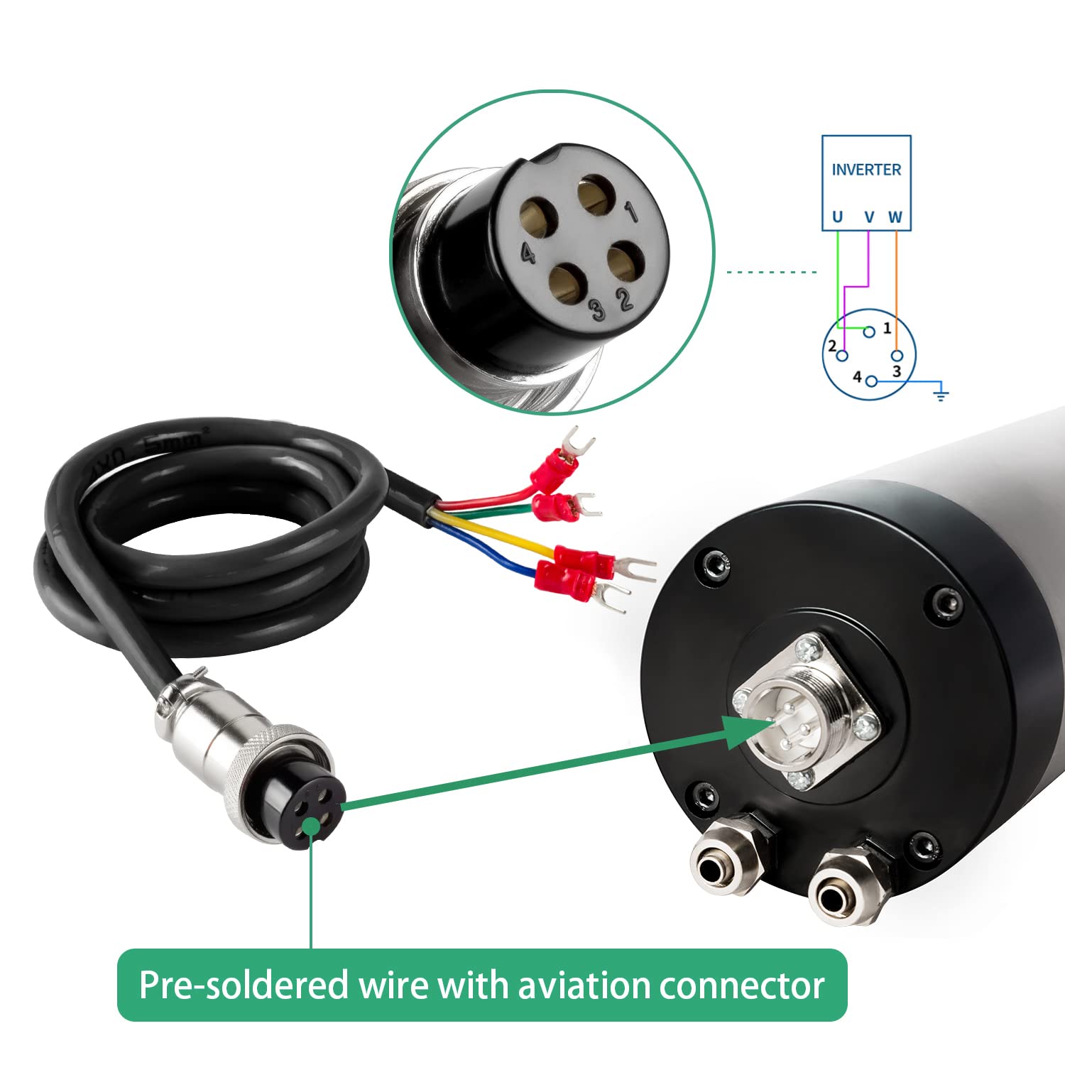 Mua CNC Spindle CNC Motor 220V 3KW 3000W Quiet Water Cooled Spindle ...