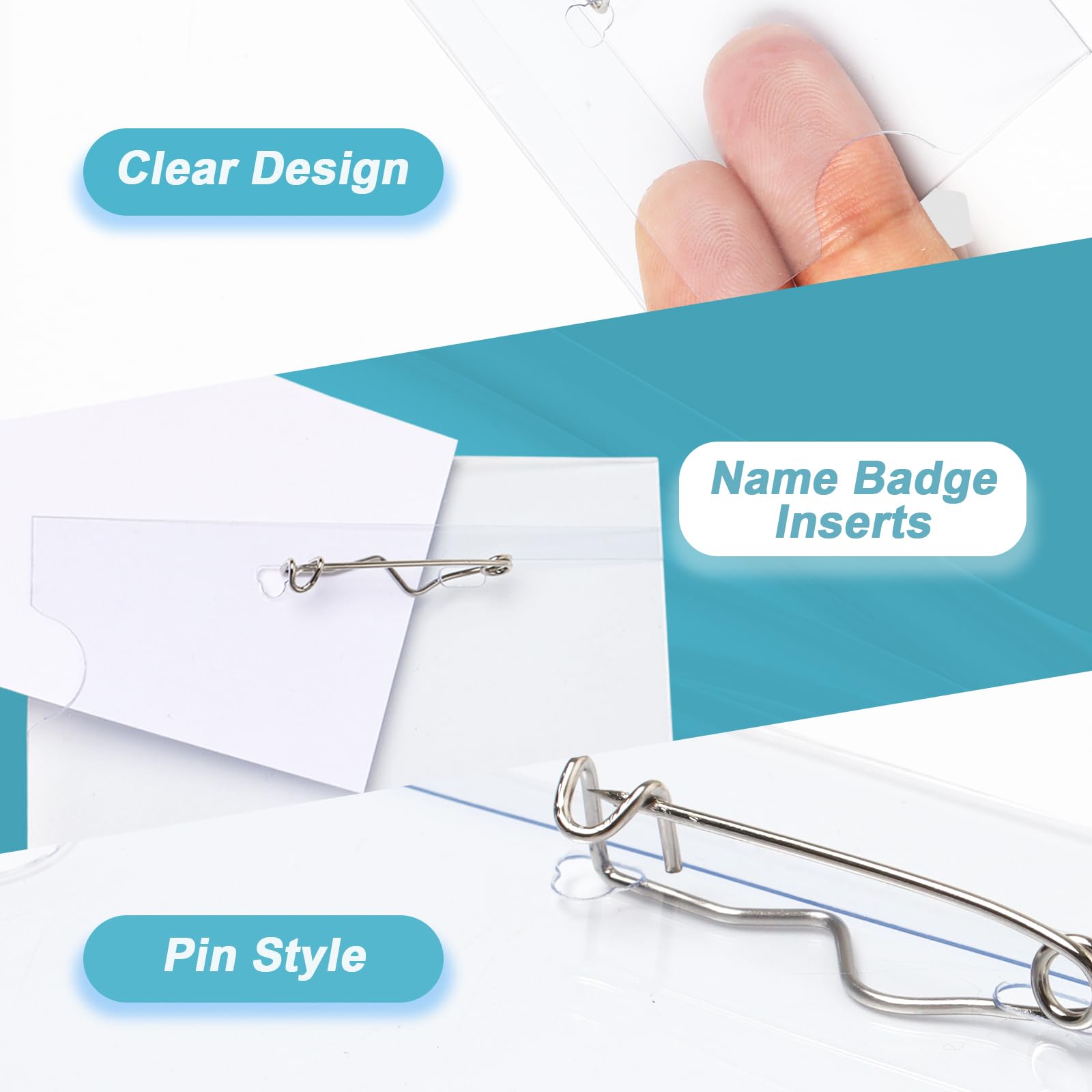 Mua Anjmd 50 Pieces Pin Style Name Badge Holders Name Tags with Pins ...