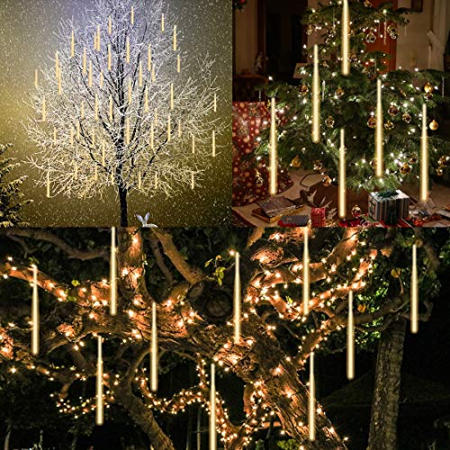 Twinkle Star Meteor Shower Rain Lights, 30cm 8 Tubes 288 LED Falling ...