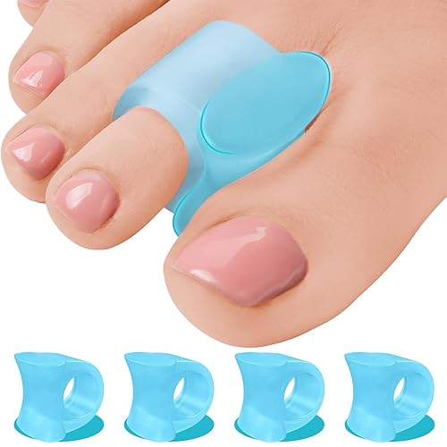 Toe Separators Hammer Toe Straightener - 4-Pack Big Toe Spacers Clear - Gel Spreader - Correct ...
