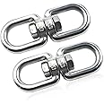 Amazon.com: Lependor Stainless Steel 304 Double Ended Swivel Eye Hook ...