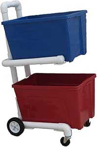 Amazon.com: Recycling Cart | 4 Wheels and Shelves | 2” PVC | Narrow ...