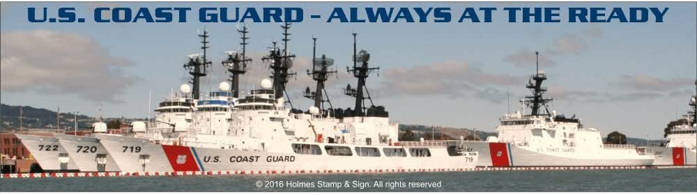 Amazon.com: US Coast Guard Always At The Ready Bumper Sticker | Window ...
