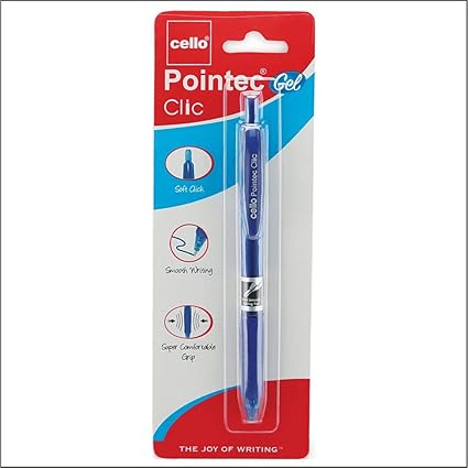 Cello Pointec Clic Gel Pen - Pack of 10 (Blue): Amazon.in: Office Products