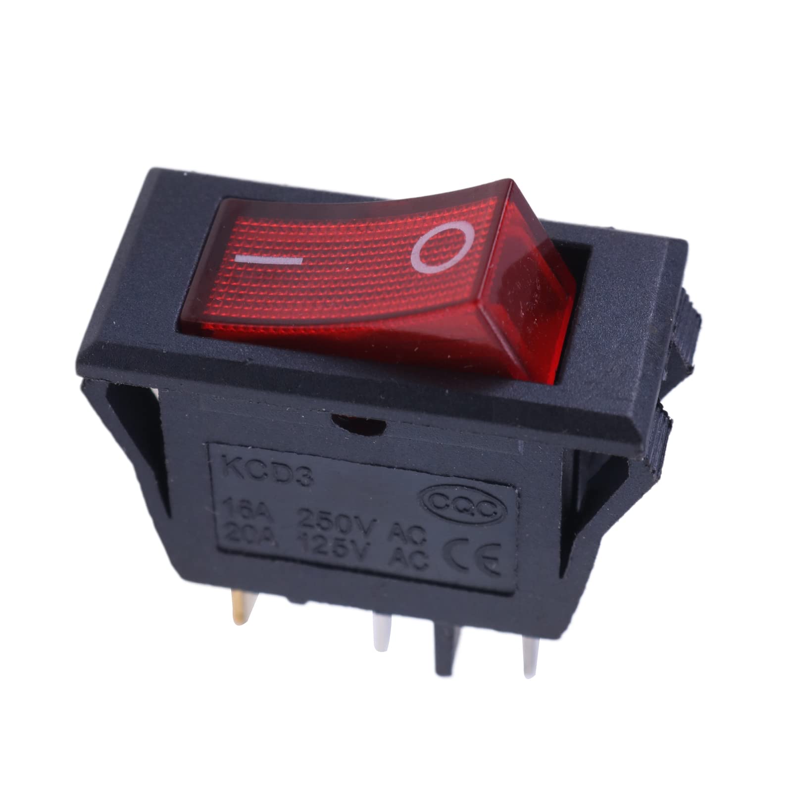 WQSING Rocker Switch On-Off 20A 125V Compatible with Delta 1320151 ...