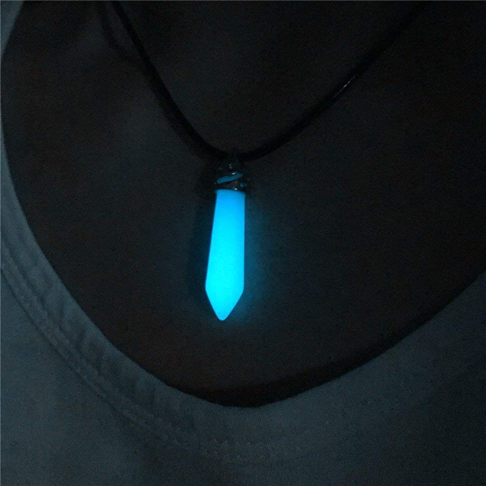 Amazon.com: Kida Nedakh Necklace. Glow in the Dark Crystal Pendant ...