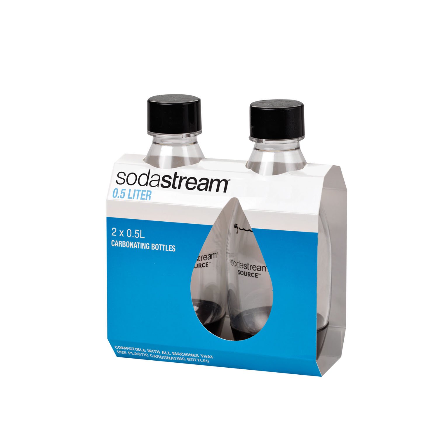 SodaStream Source Carbonating Bottles (Twin Pack), .5 L, Black best ...
