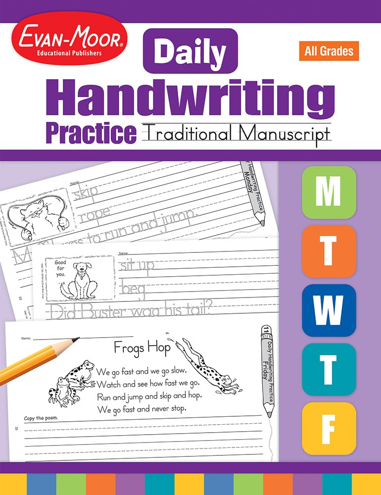 Evan-Moor Daily Handwriting Practice Traditional Manuscript ...