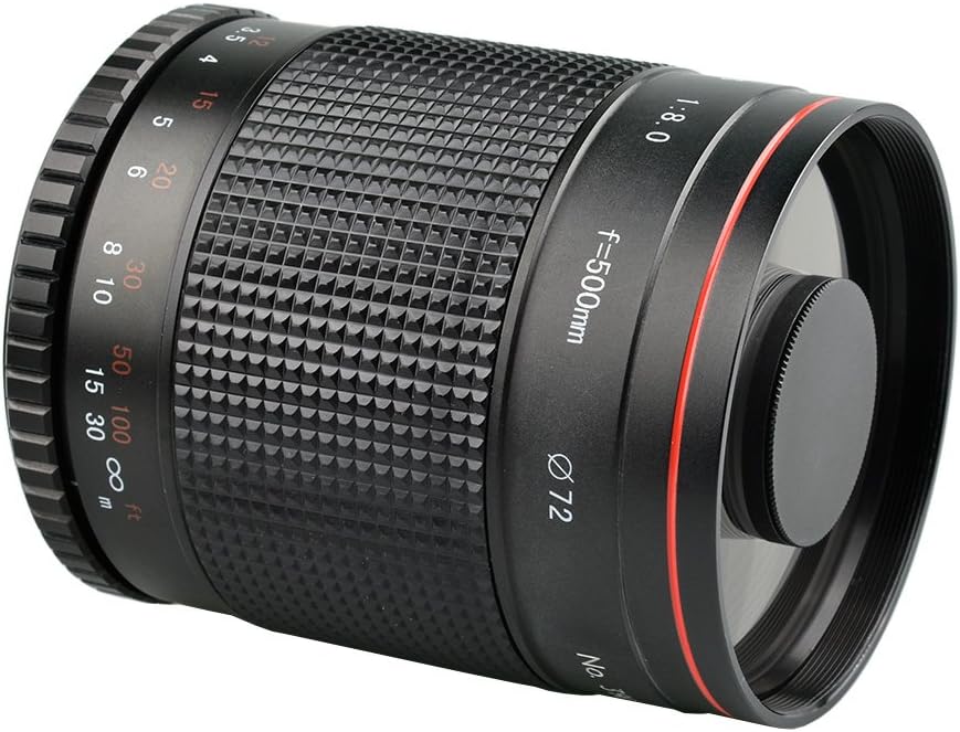 Amazon.com : Lightdow 500mm f/8 Telephoto Mirror Lens for M43 Panasonic ...