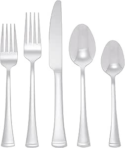 Amazon.com | Gourmet Basics by Mikasa Contempo 45-Piece Stainless Steel ...