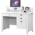 Amazon.com: Catrimown Computer Desk with Drawers and Hutch, 47 Inch ...