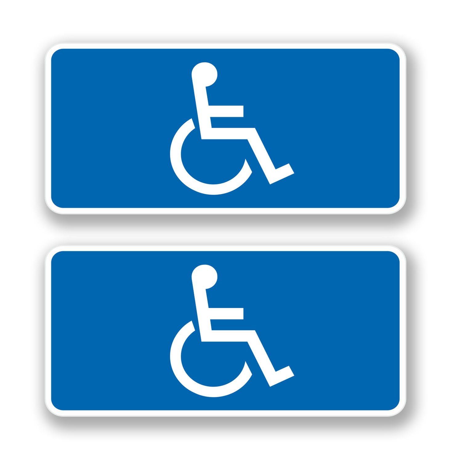 2 x Disabled Blue Mobility Badge Car Bus Sticker Campervan Caravan ...