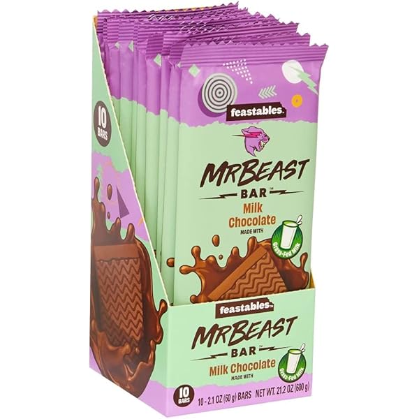 Feastables MrBeast Original Chocolate Bar, Oz (60g), Bar, 47% OFF