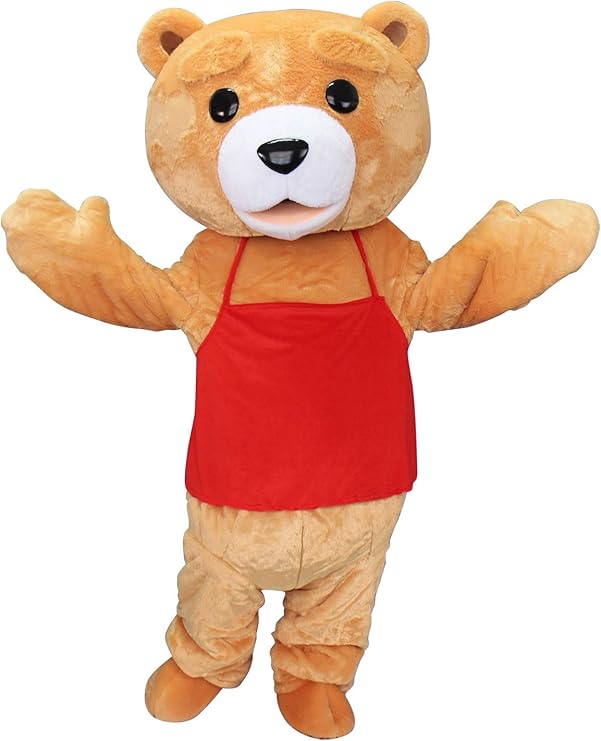 Teddy Bear Ted Adult Mascot Costume Cosplay Fancy Dress Outfit ...