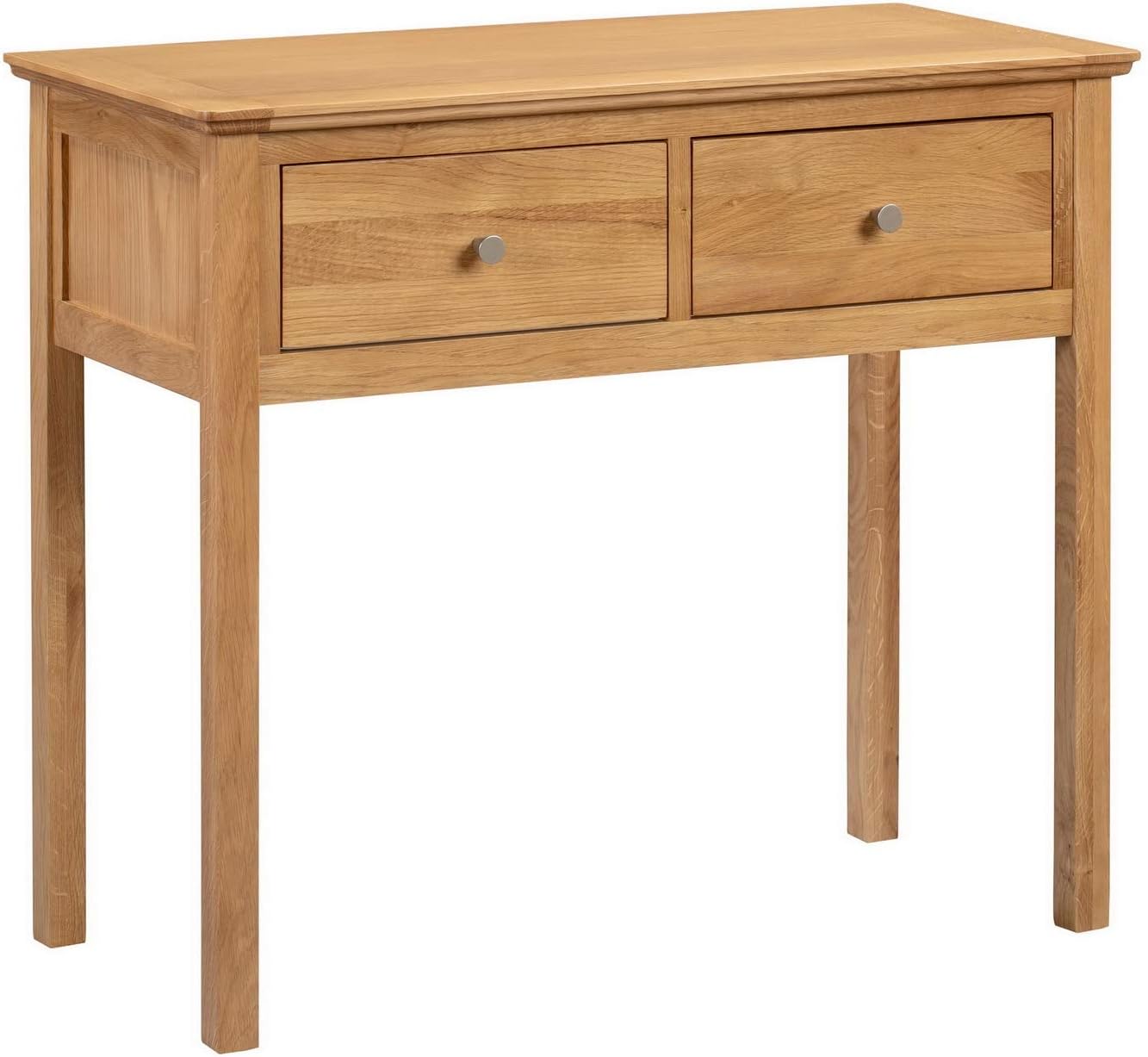 Hallowood Hereford Dressing Console Table in Light Oak Finish | Solid ...