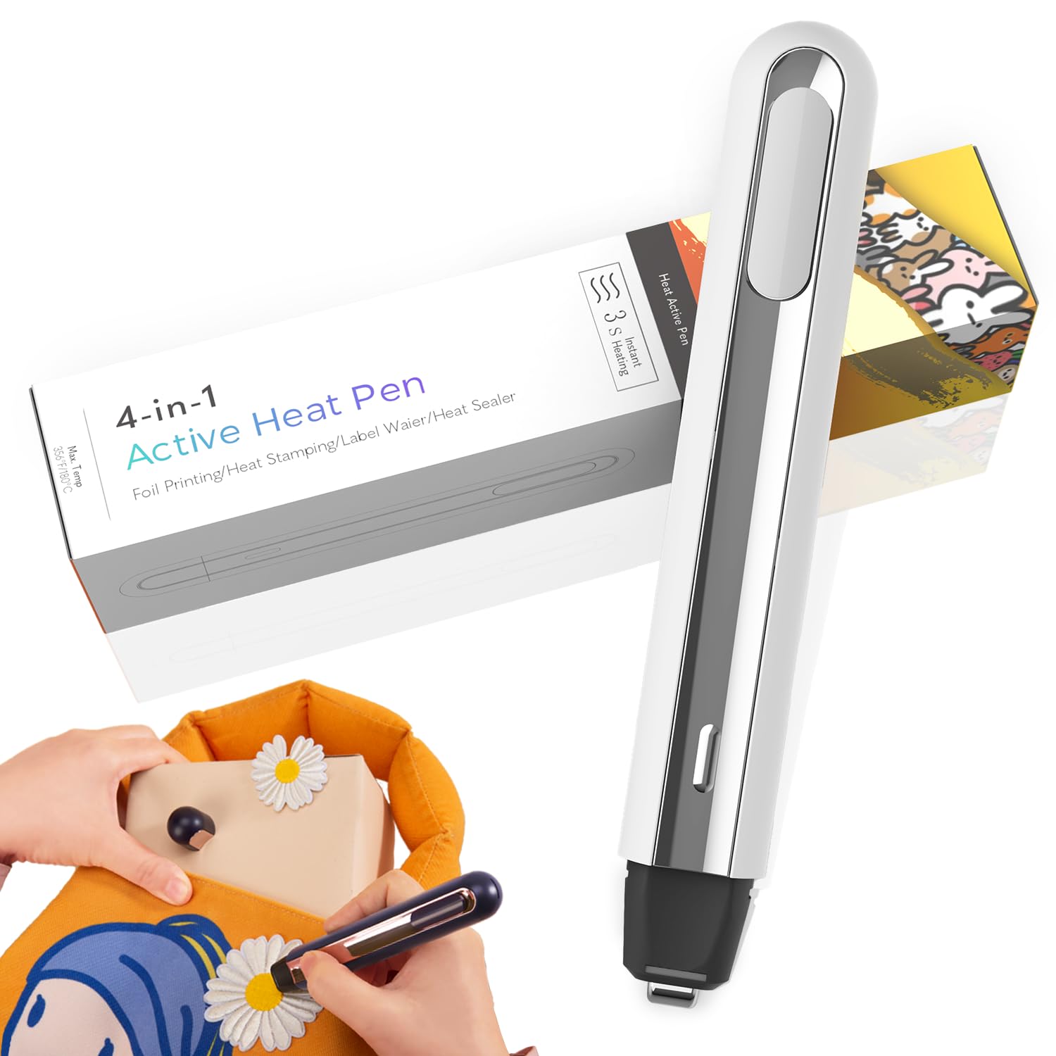 Generic MiniCraft 4in1 DIY Cordless Heat Press Pen with 3s Rapid Heat ...