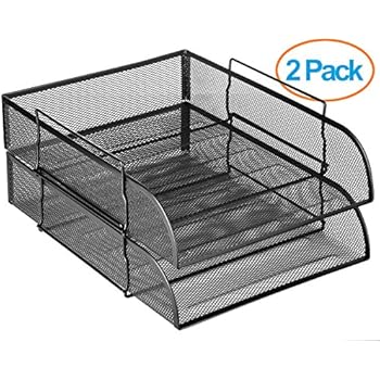 Amazon.com : Halter Steel Mesh Horizontal File Paper Tray Desk ...