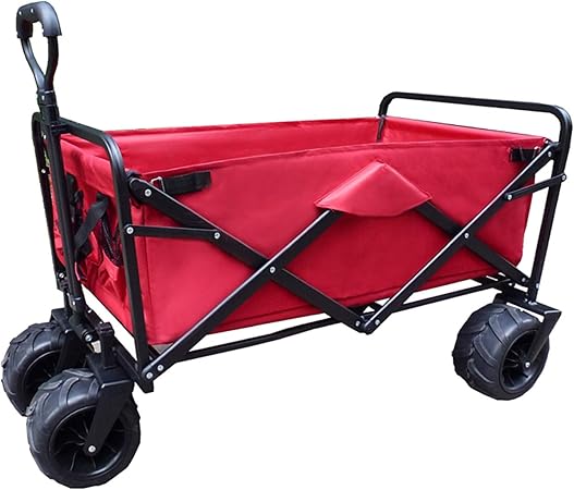 Utility Pull Wagon Carrito de Carro Plegable de Gran Capacidad y 4 ...